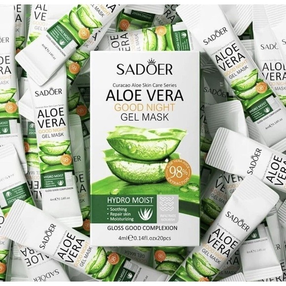 Sadoer | Skincare | Sadoer Aloe Vera Good Night Gel Mask 4ml 4 Oz 20 Count Moisturizing Nos ...